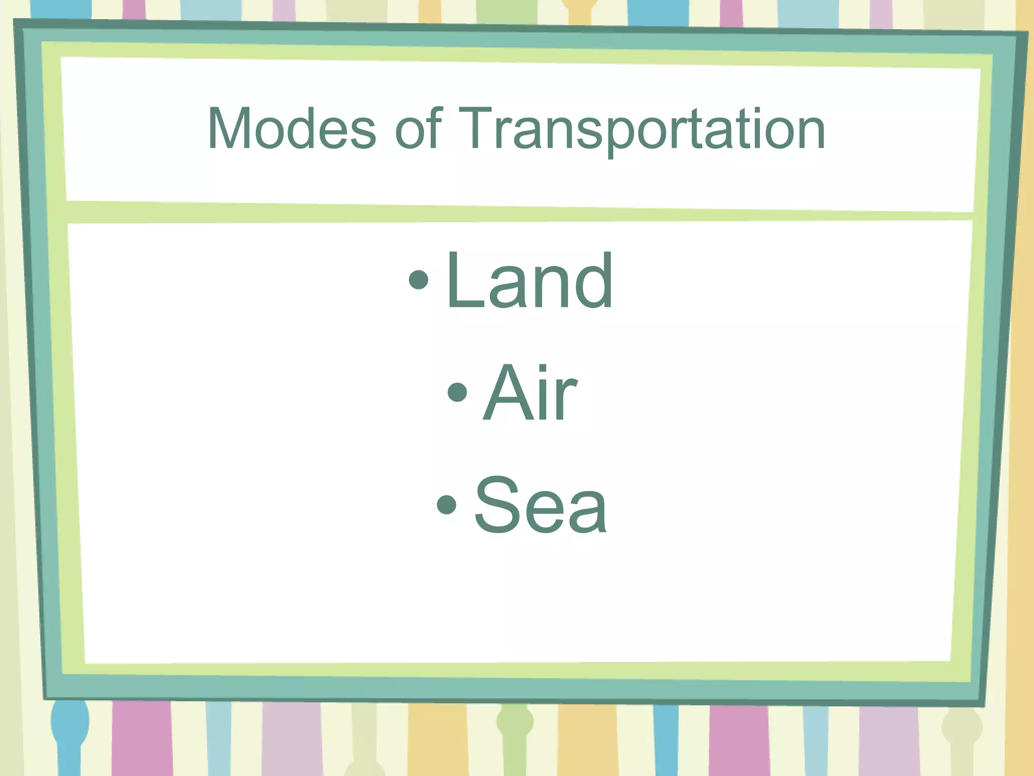 Transportation lesson | PPT