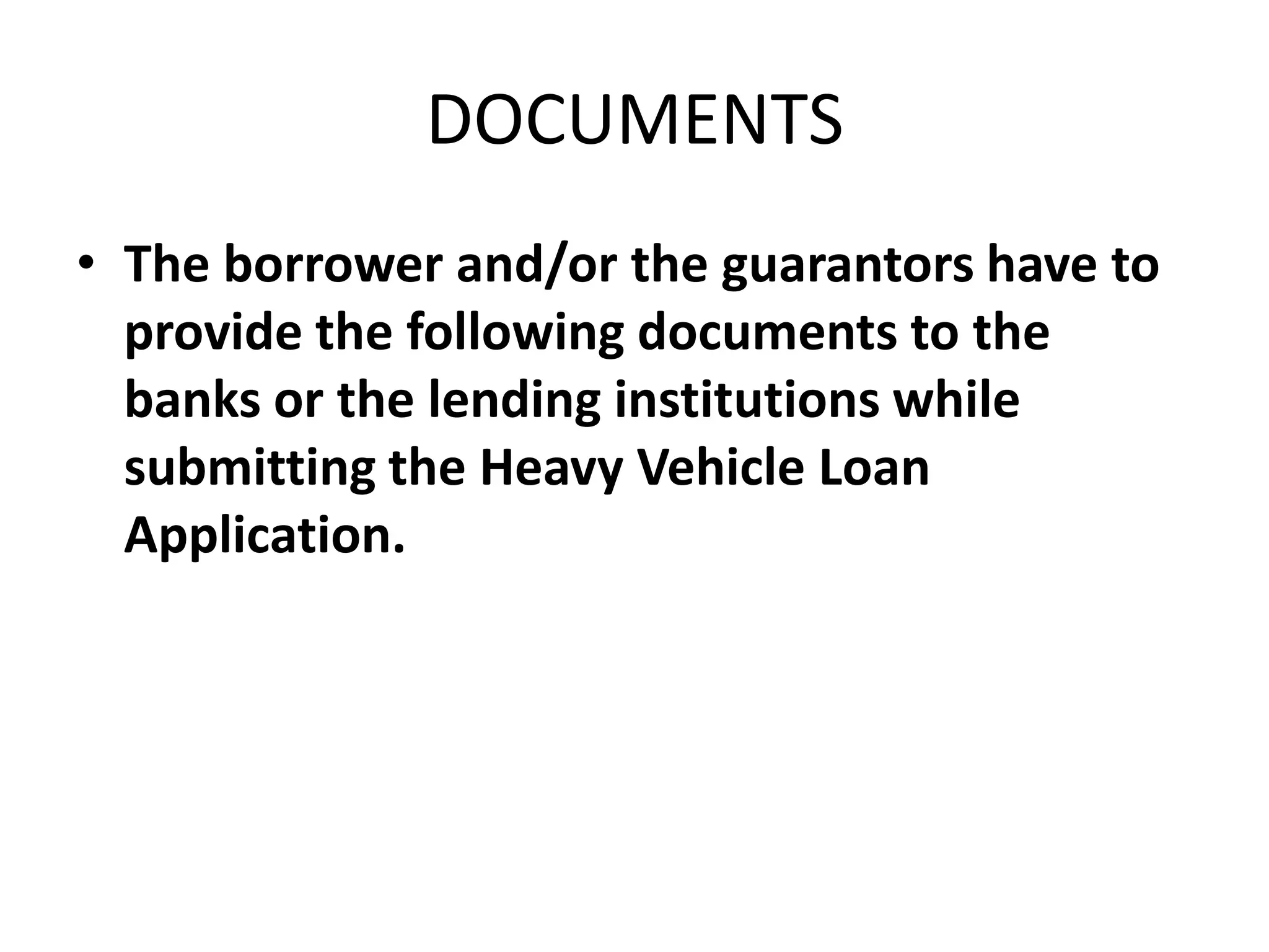 Transportation loan process | PPT
