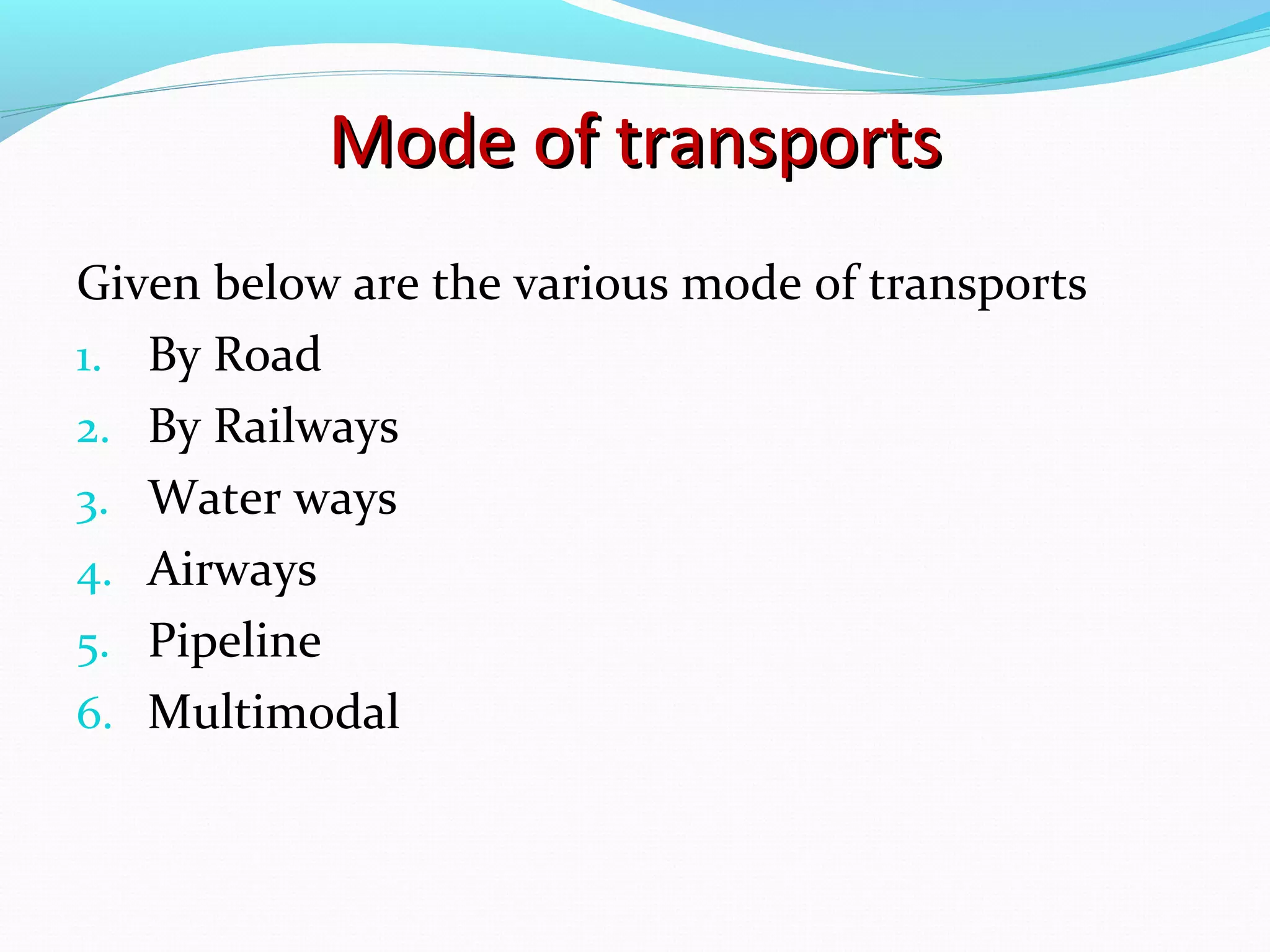Transportation management | PPT