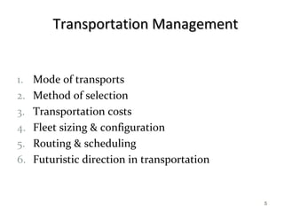 Transportation Management | PPT