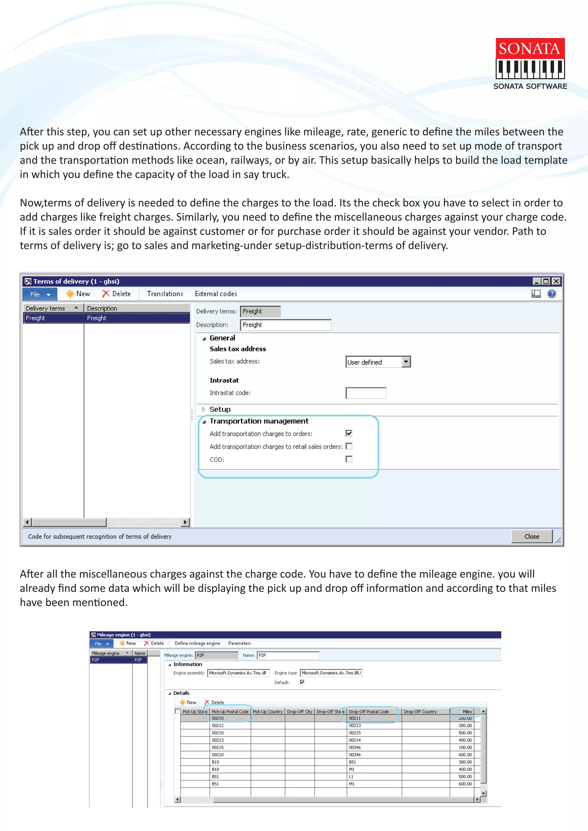 Transportation management setup in AX 2012 R3 | PDF