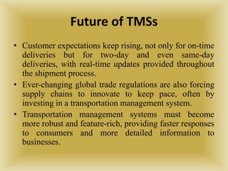 Transportation management system by Bala | PPTX