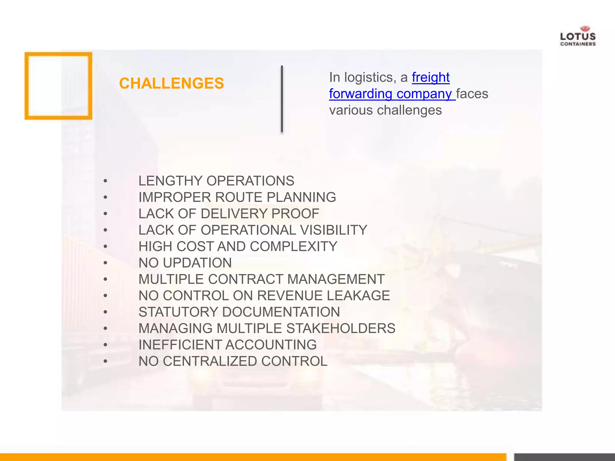 Transportation management system PPT | PPTX