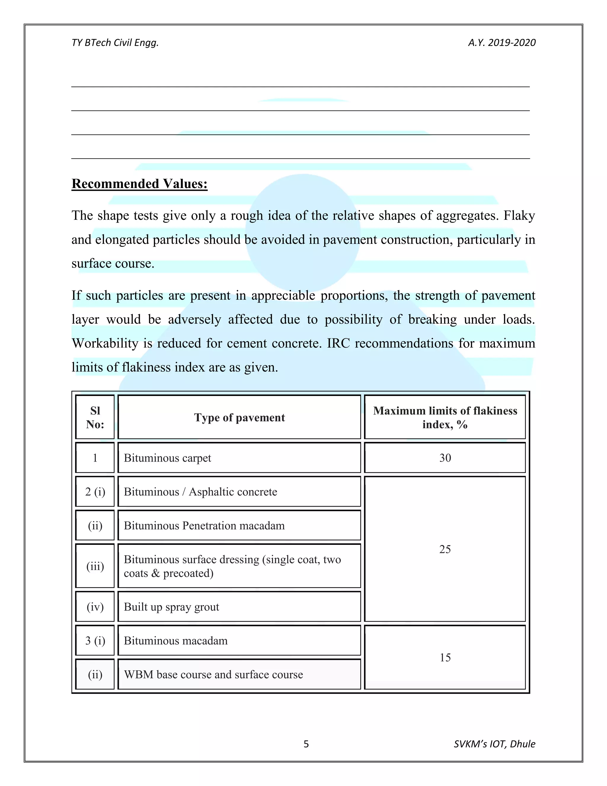 Transportation Engineering Laboratory Manual | PDF