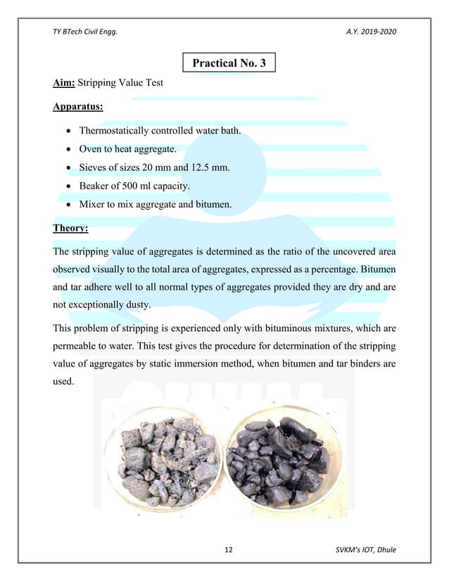 Transportation Engineering Laboratory Manual | PDF