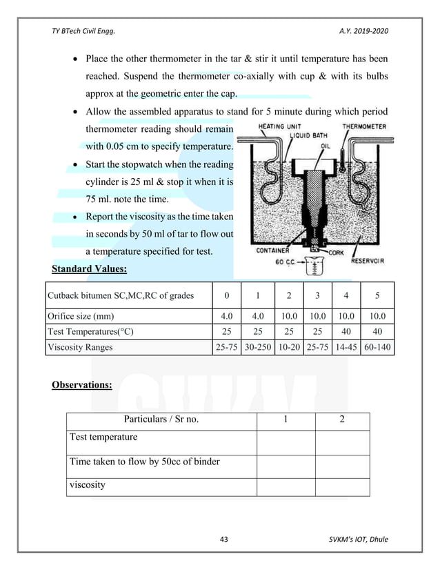 Transportation Engineering Laboratory Manual | PDF