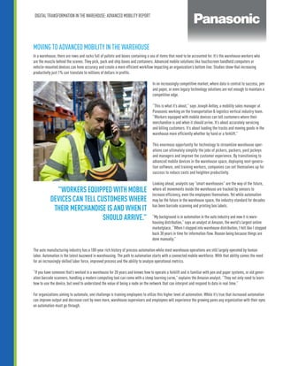 Panasonic Mobility: Digital Transformation in the Warehouse 2016 | PDF