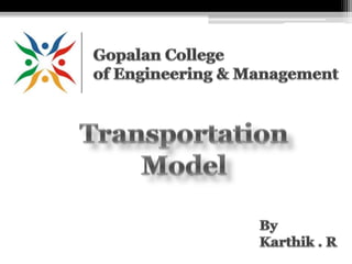 Transportation Model | PPT