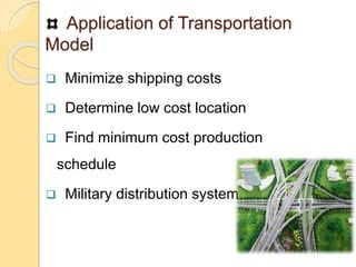 Transportation model | PPTX
