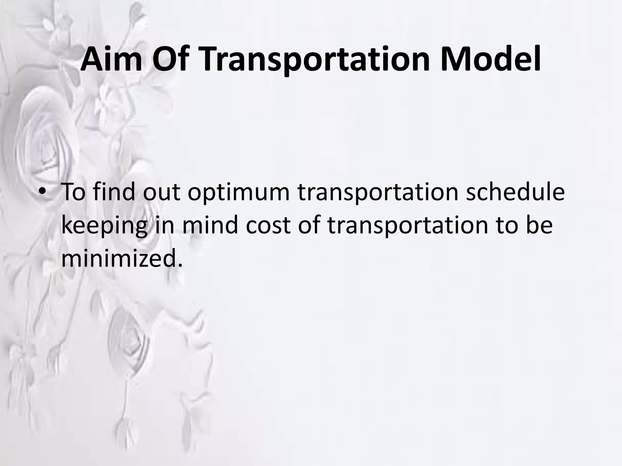 Transportation model | PPTX