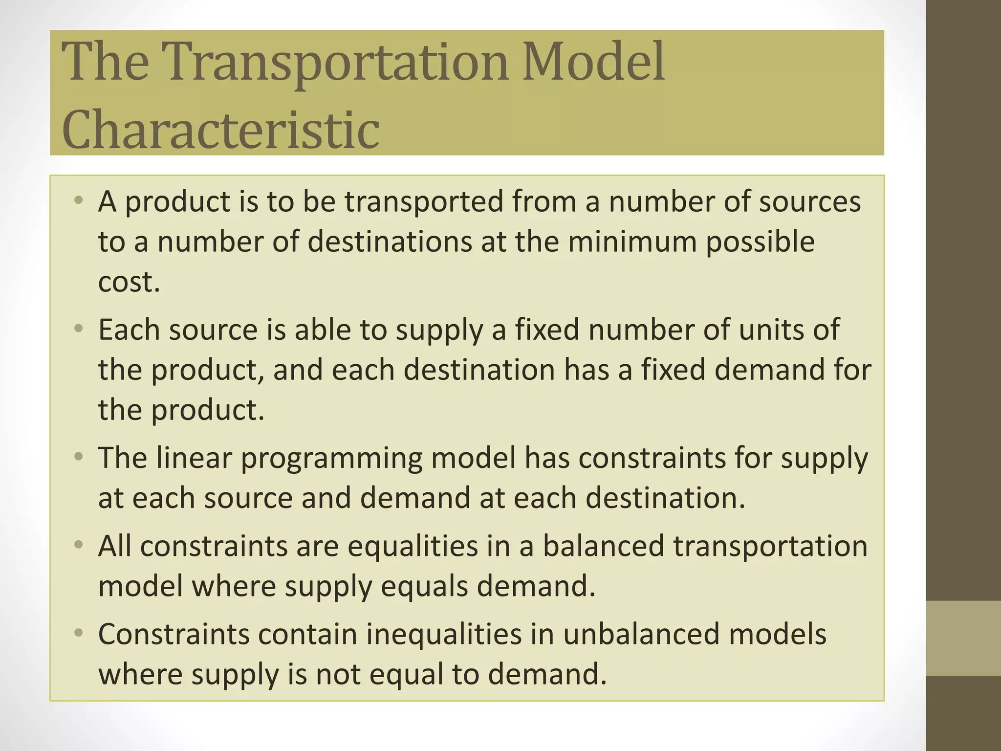 Transportation model | PPTX