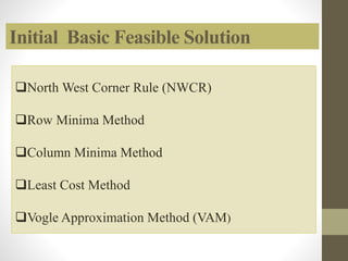 Transportation model | PPTX