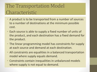 Transportation model | PPTX