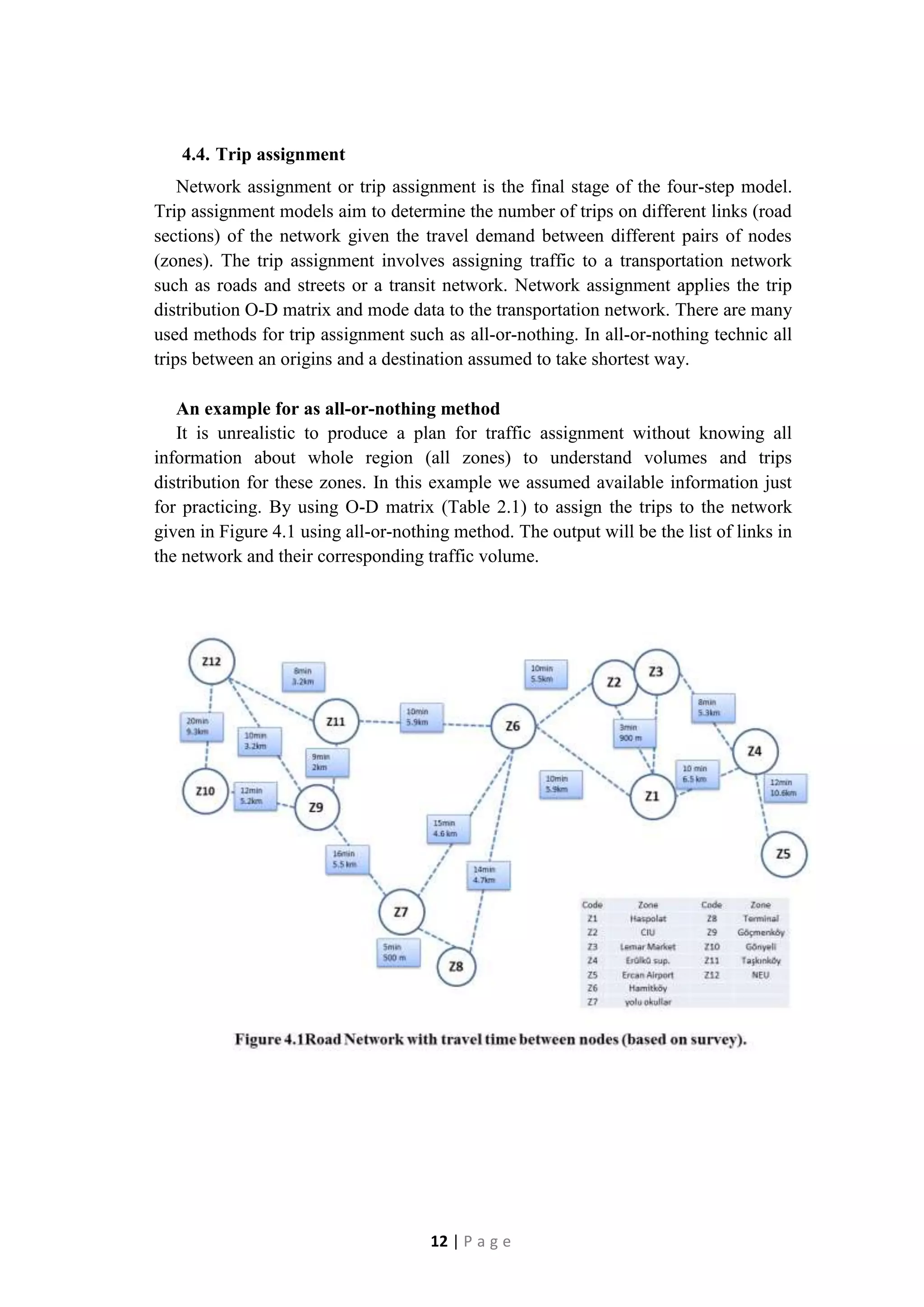 Transportation modeling and planning ( The Four-Step Model ) | PDF