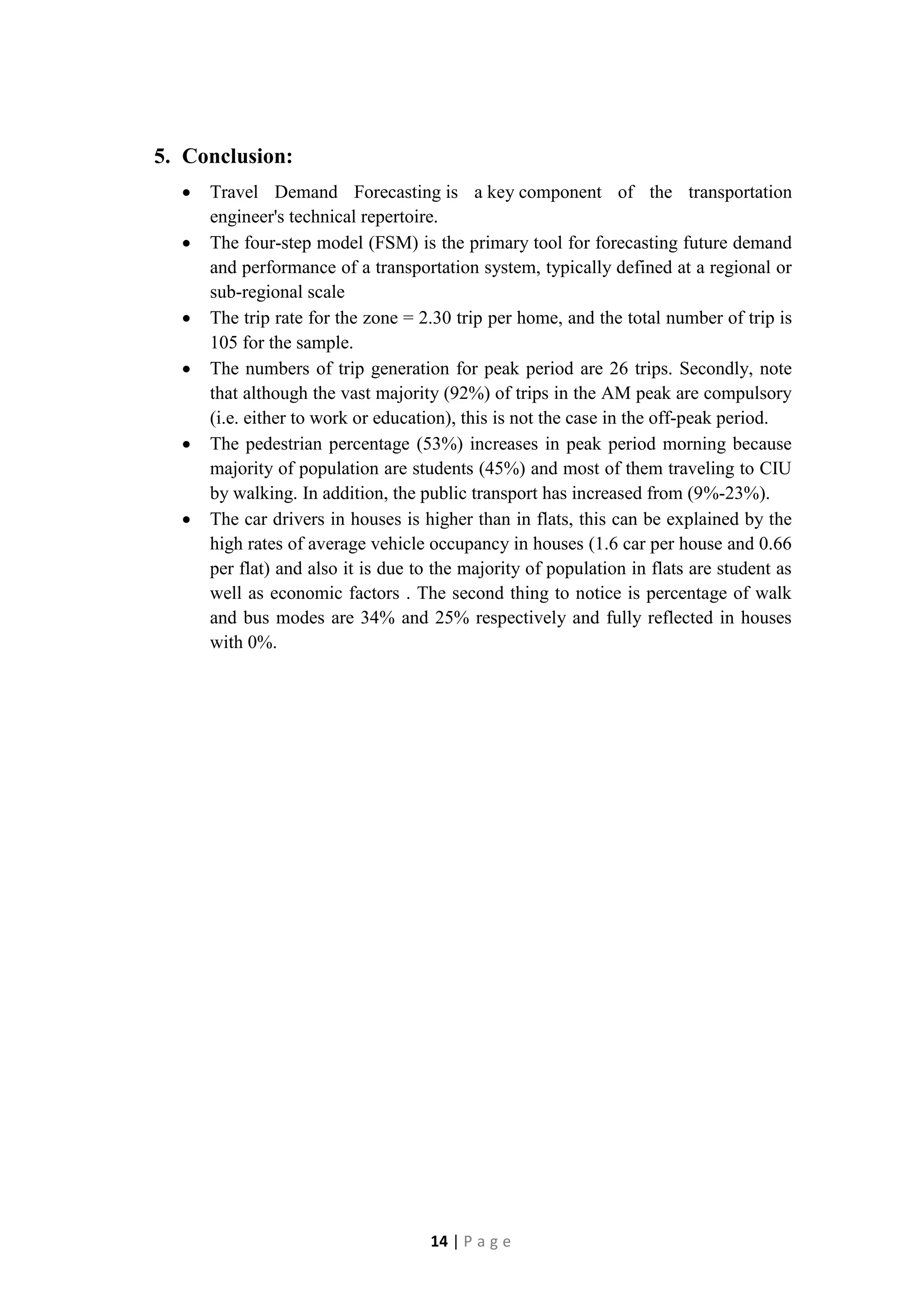 Transportation modeling and planning ( The Four-Step Model ) | PDF