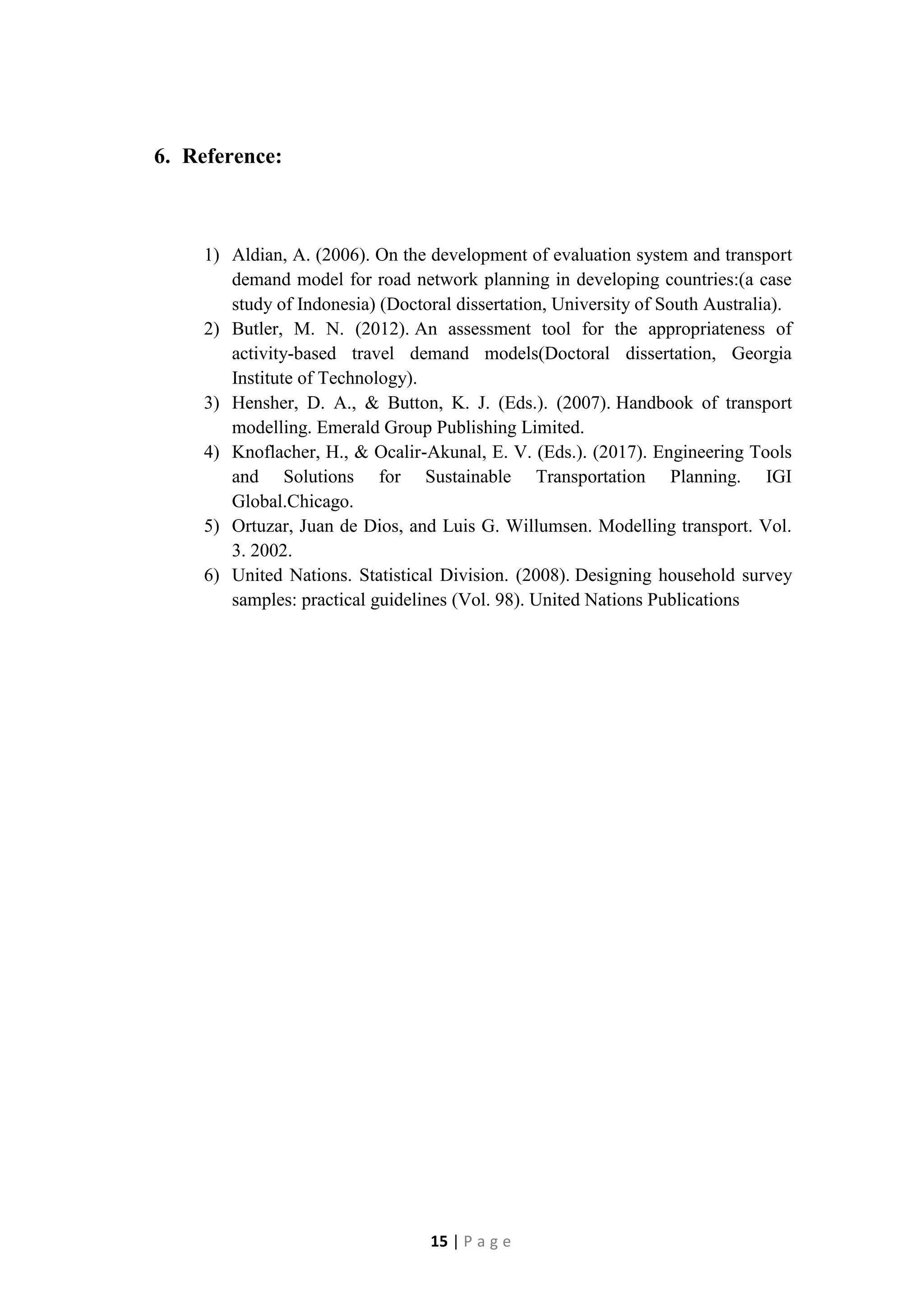 Transportation modeling and planning ( The Four-Step Model ) | PDF