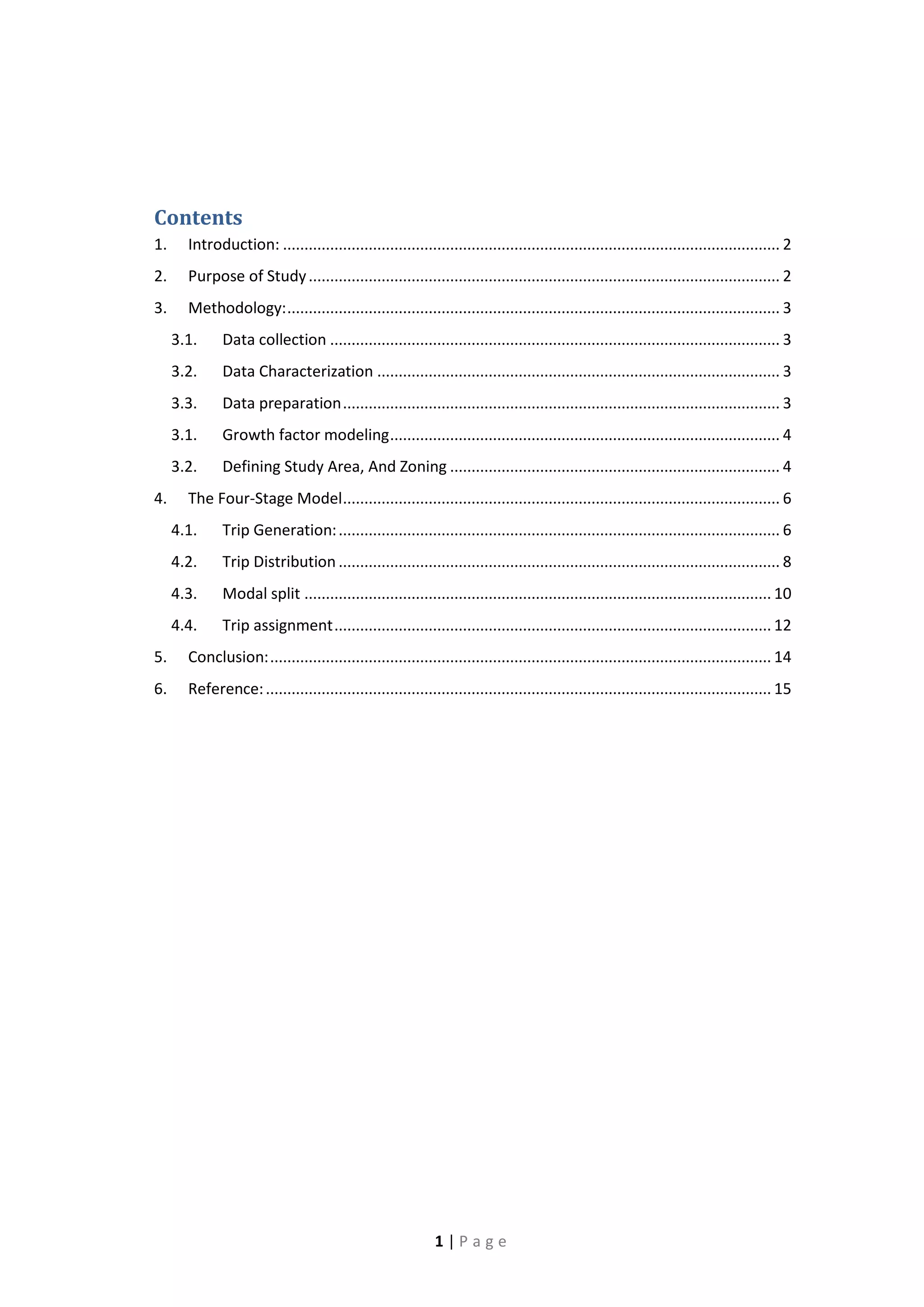 Transportation modeling and planning ( The Four-Step Model ) | PDF