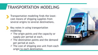 Transportation models | PPTX | Logistics and Transportation Industry ...