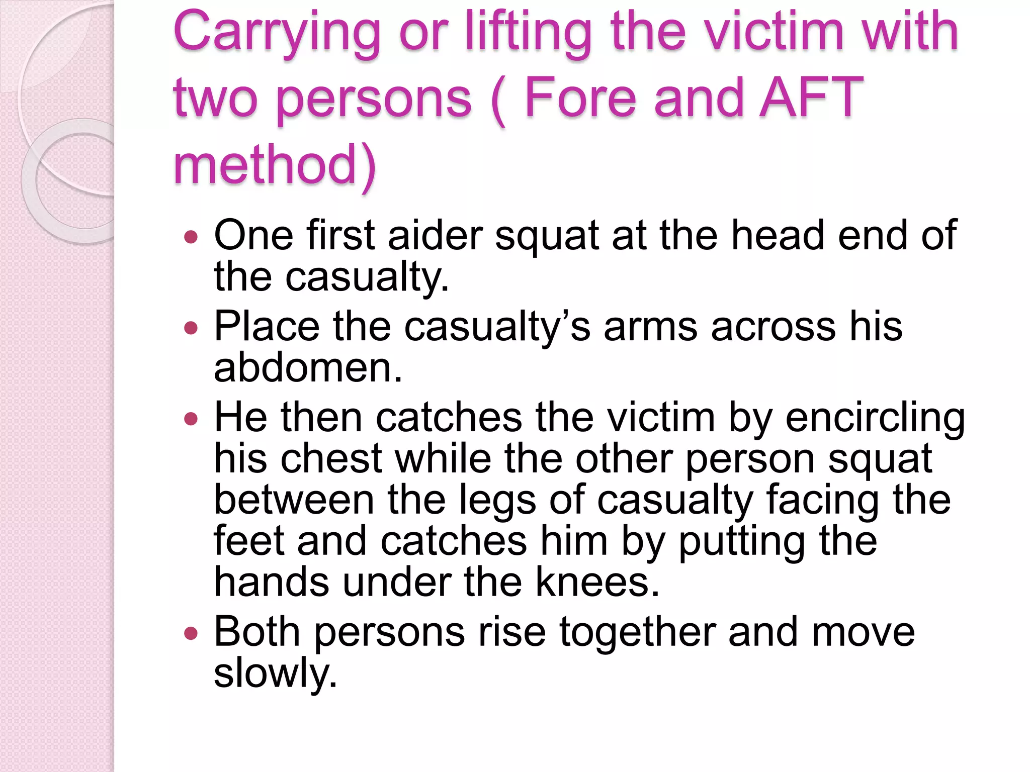 Transportation of injured | PPTX