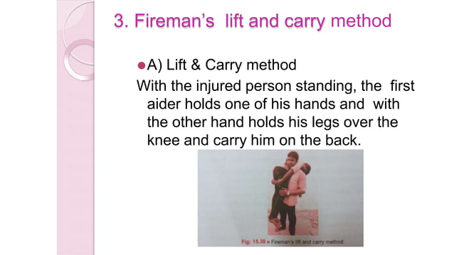 Transportation of injured person..pptx | First Aid | Injuries