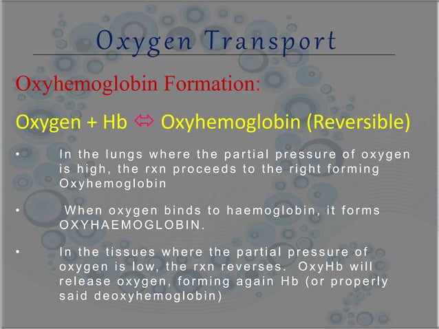 Transportation of oxygen and co2 | PPTX | Blood Disorders | Diseases ...
