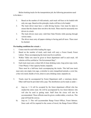 Transportation of wild animals guidelines | DOC