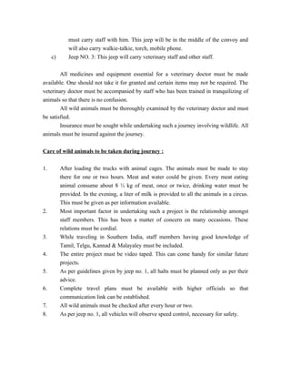 Transportation of wild animals guidelines | DOC