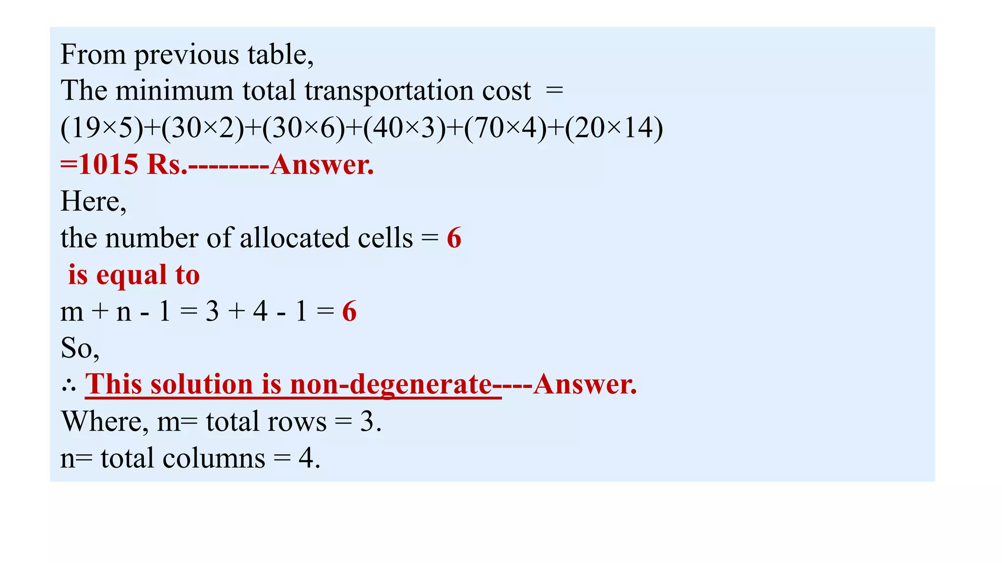 Transportation Method Operation Research | PPTX