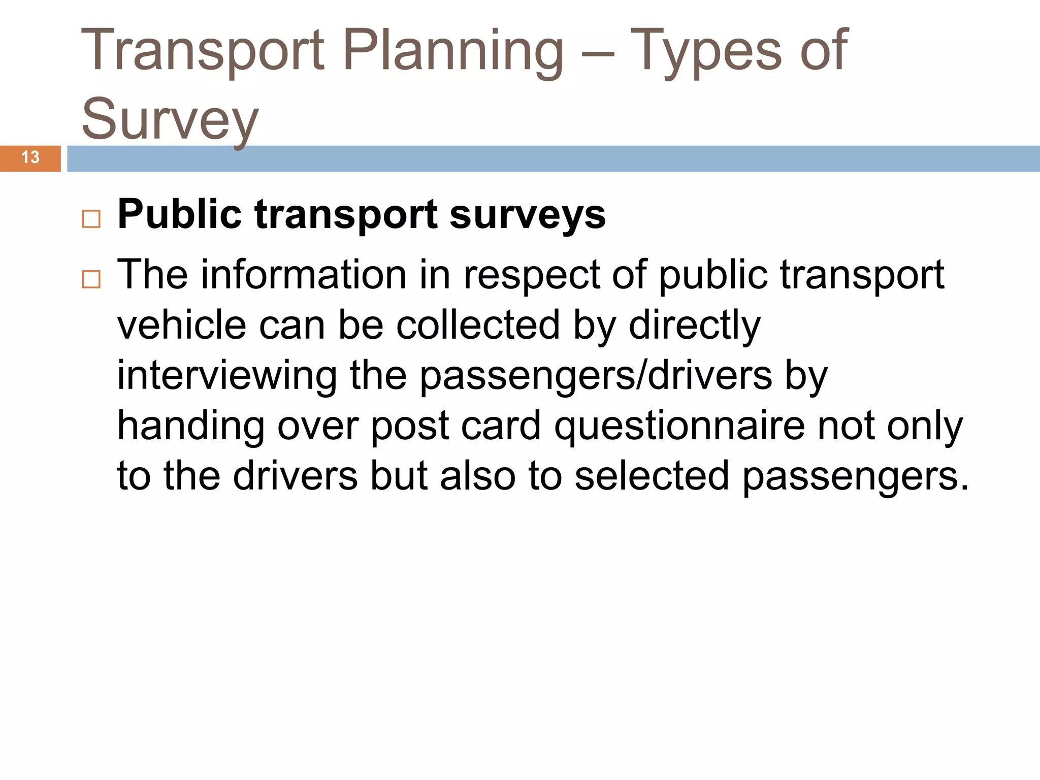 Transportation planning 1 | PPTX