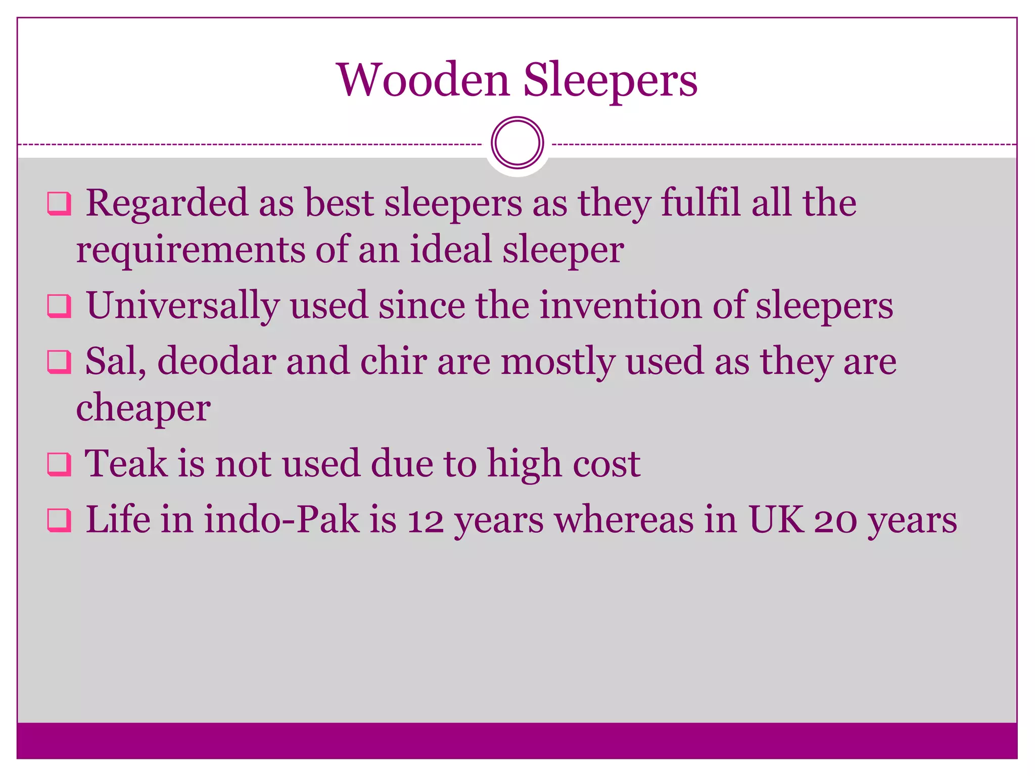 Sleepers and Their types | PDF