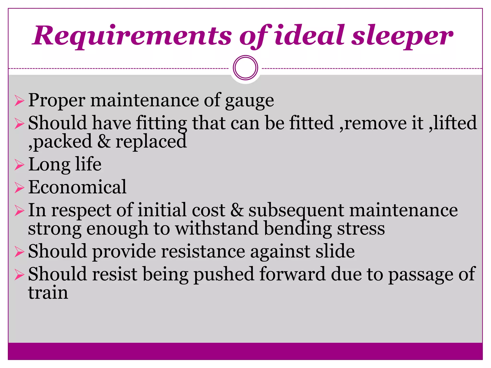 Sleepers and Their types | PDF