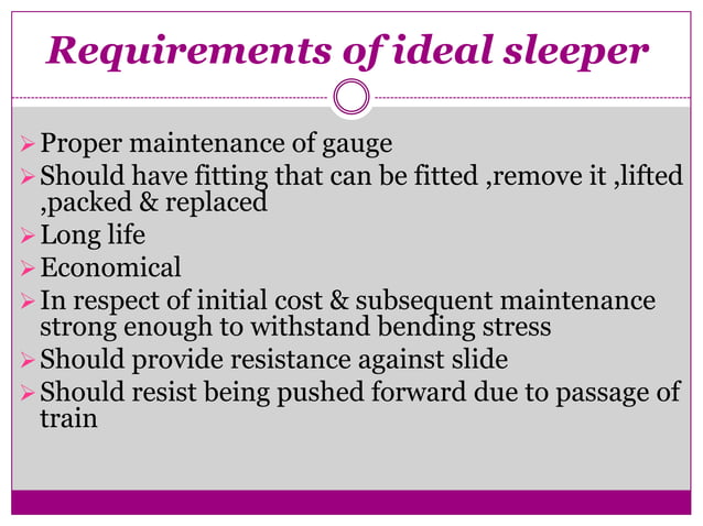 Sleepers and Their types | PDF