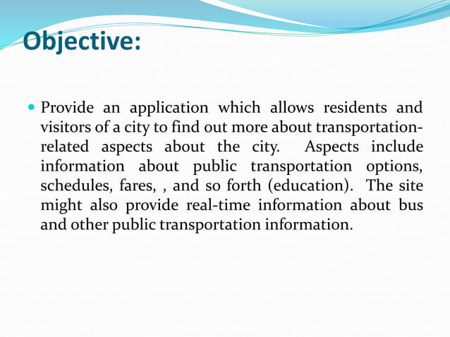 Transportation portal | PPT