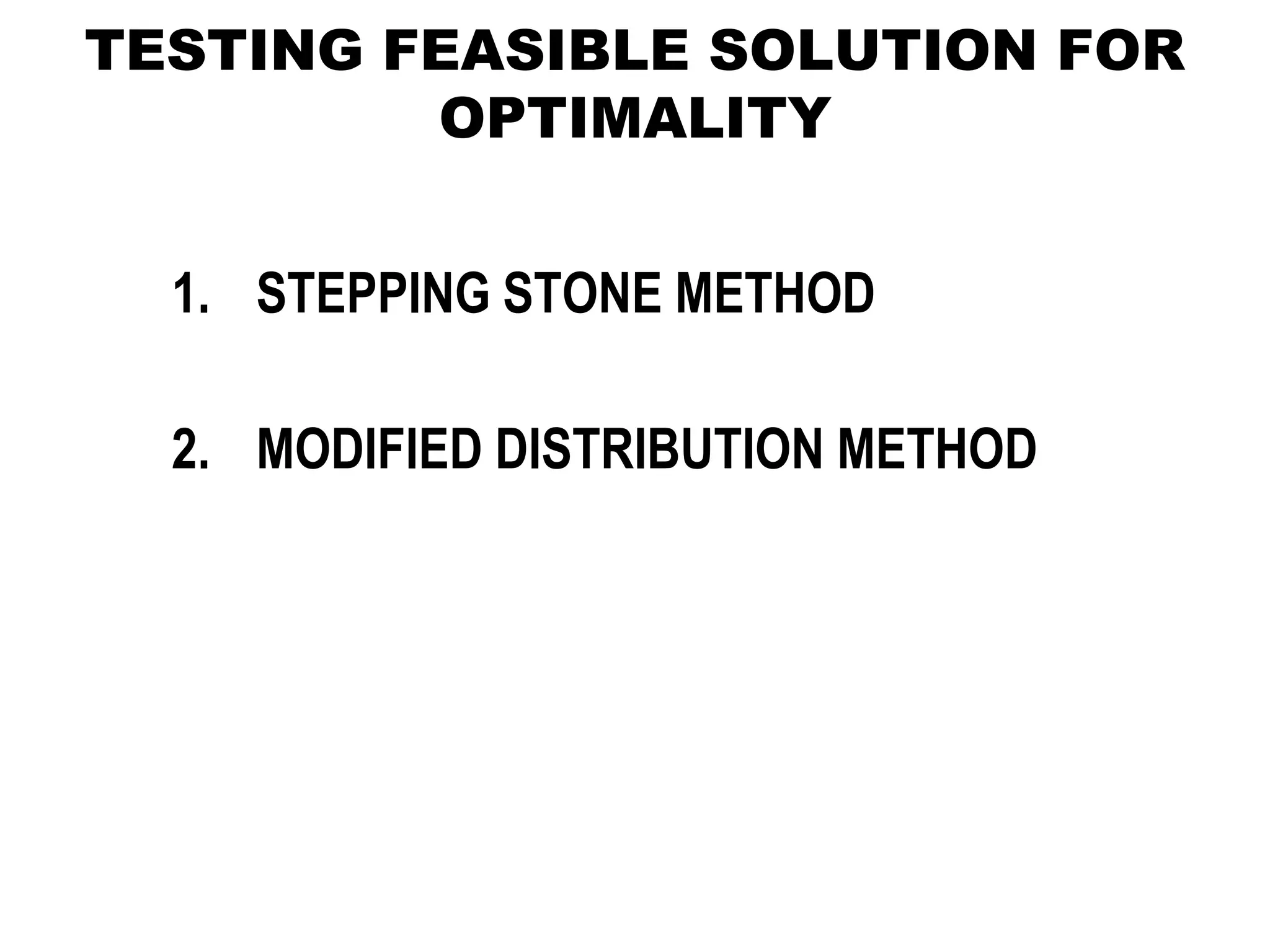 Transportation problem | PPTX