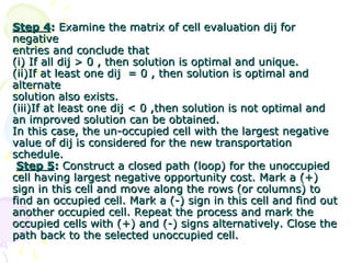 Transportation problem | PPT