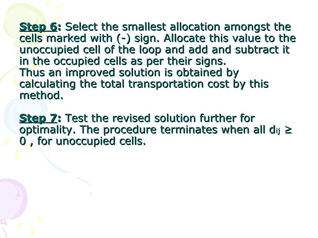 Transportation problem | PPT
