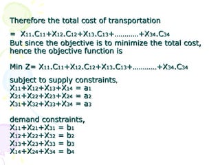 Transportation problem | PPT