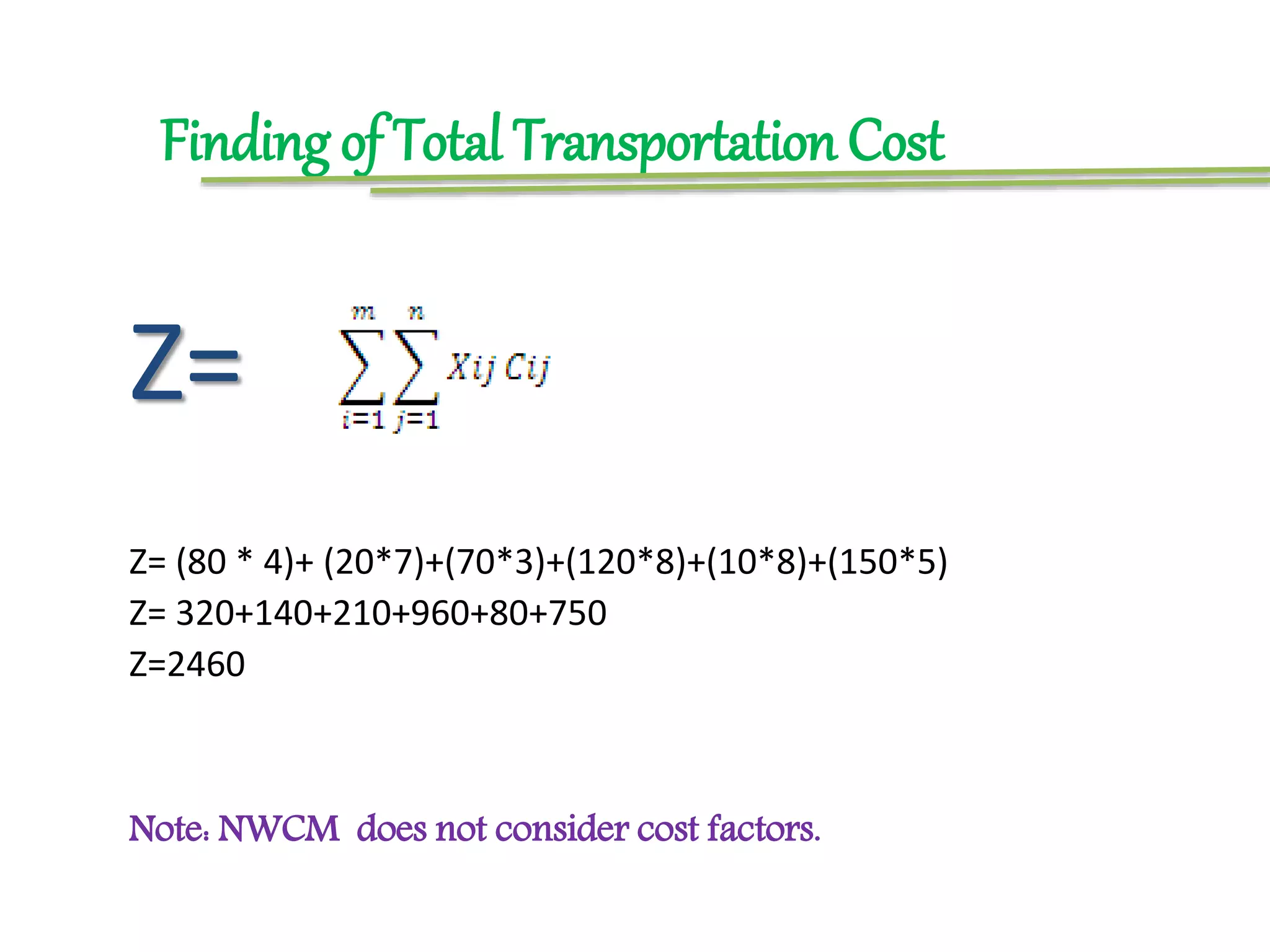 Transportation Problem In Linear Programming | PPTX