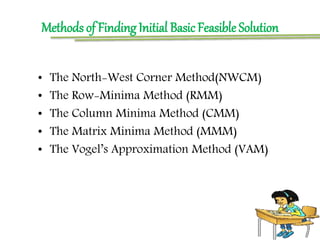 Transportation Problem In Linear Programming | PPTX
