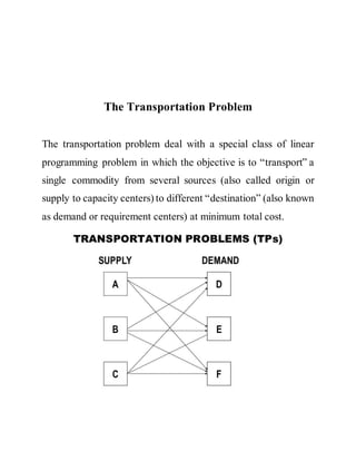 Transportation problem_Operation research | DOC