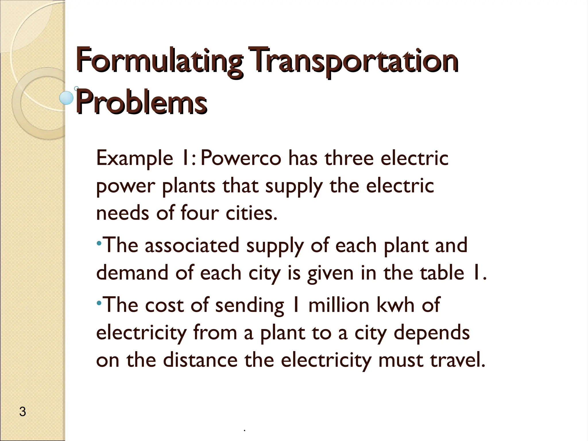 Transportation problem. supply chain managementppt | PPT