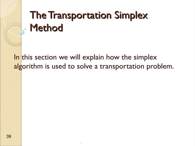 Transportation problem. supply chain managementppt | PPT