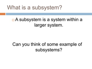 Transportation Subsystems | PPTX