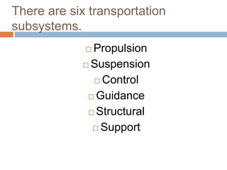 Transportation Subsystems | PPTX
