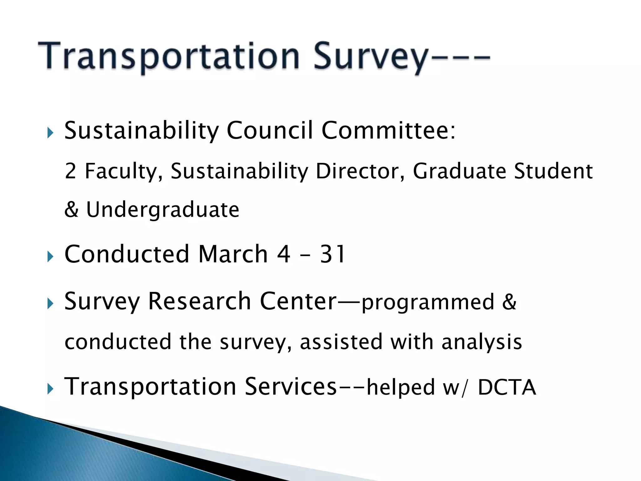 Transportation Survey | PPTX