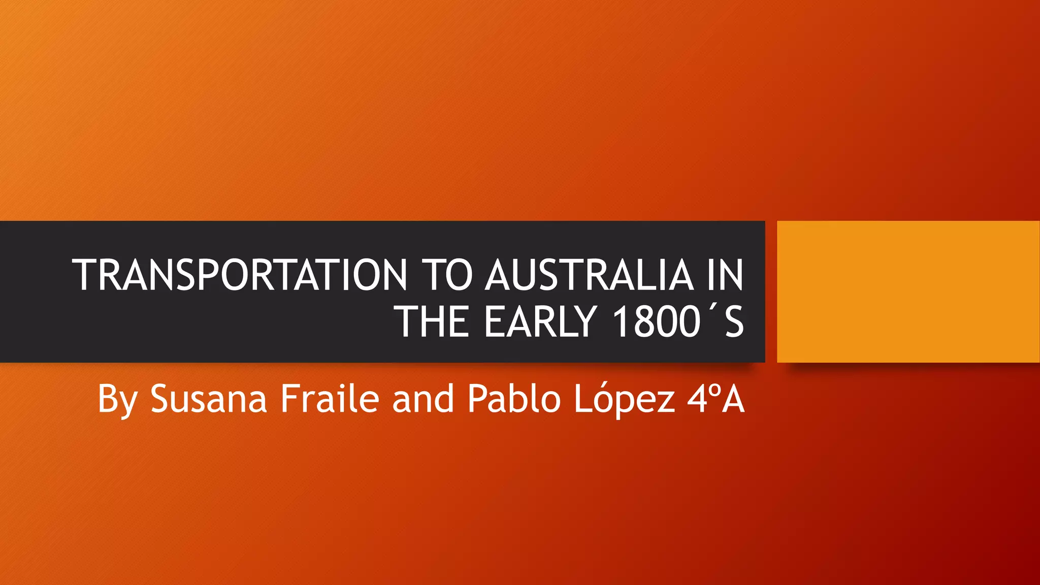 Transportation to Australia in the early 1800's | PPTX