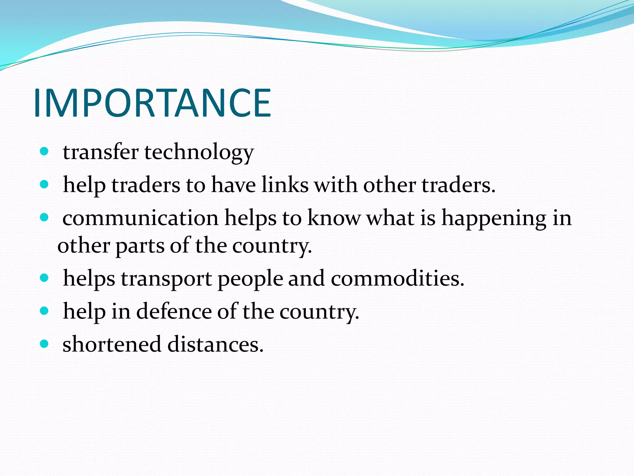 Transport,communication and trade for class 8 | PPTX