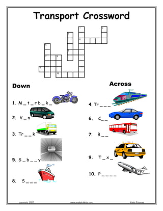 Transport crossword | PDF