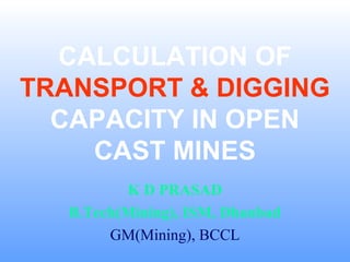 Transport & digging capacity calculation | PPT
