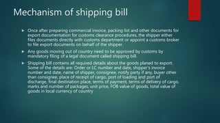 Transport documents for export and import business (International) | PPTX